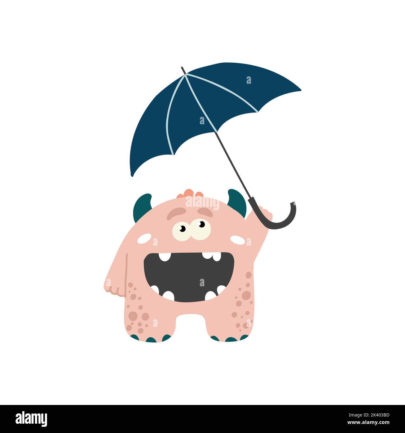 Monster print with slogan. Cartoon character design for fashion fabrics ...