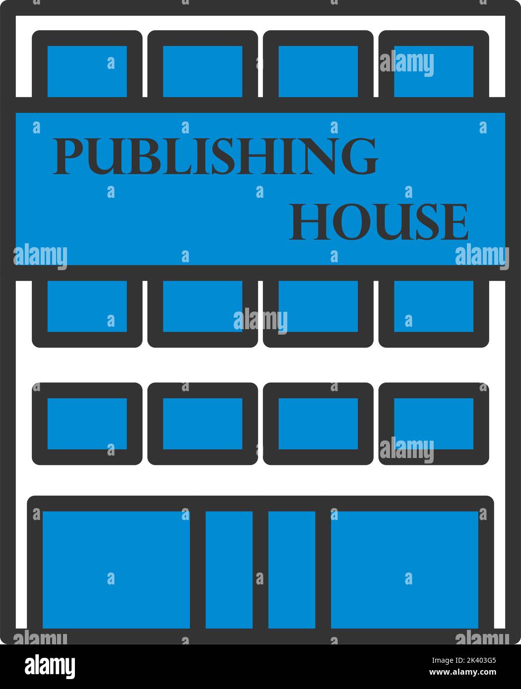 Publishing House Icon. Editable Bold Outline With Color Fill Design ...