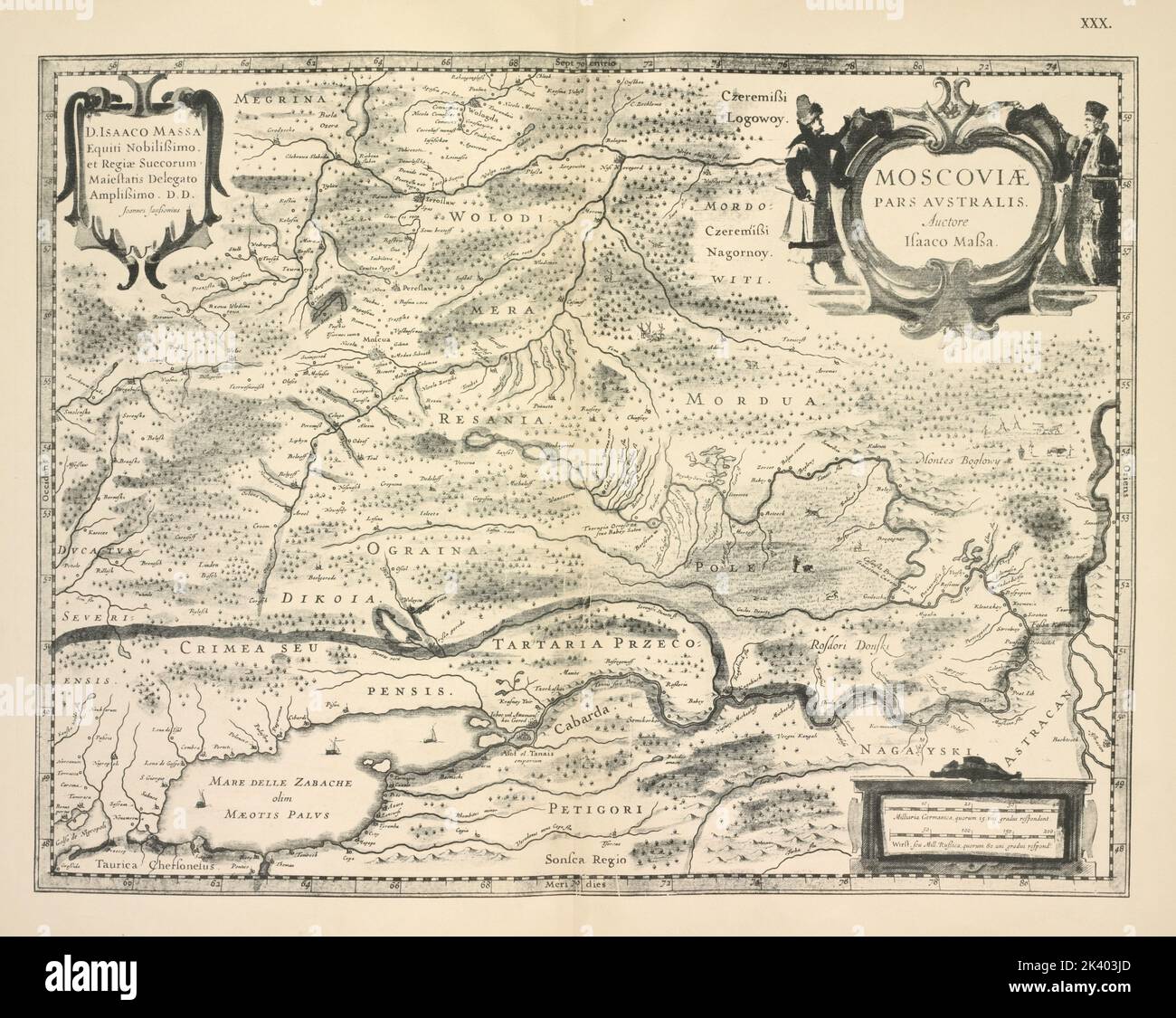 Karta Iuzhnoi Rossii I. Massy 1633g Tekst str.15. A map of Southern ...