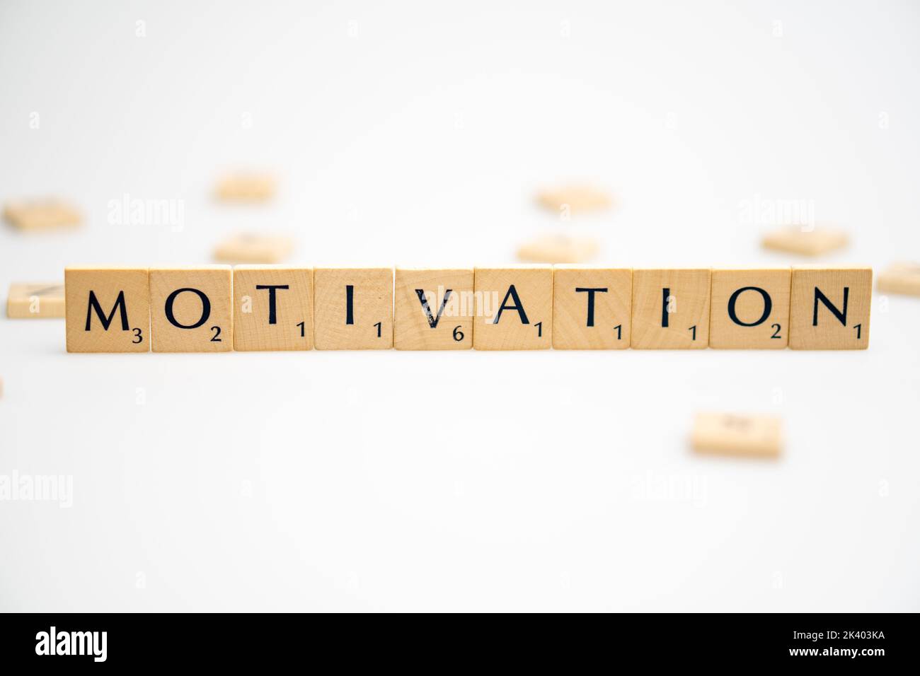 MOTIVATION word written on white background. MOTIVATION text on white ...