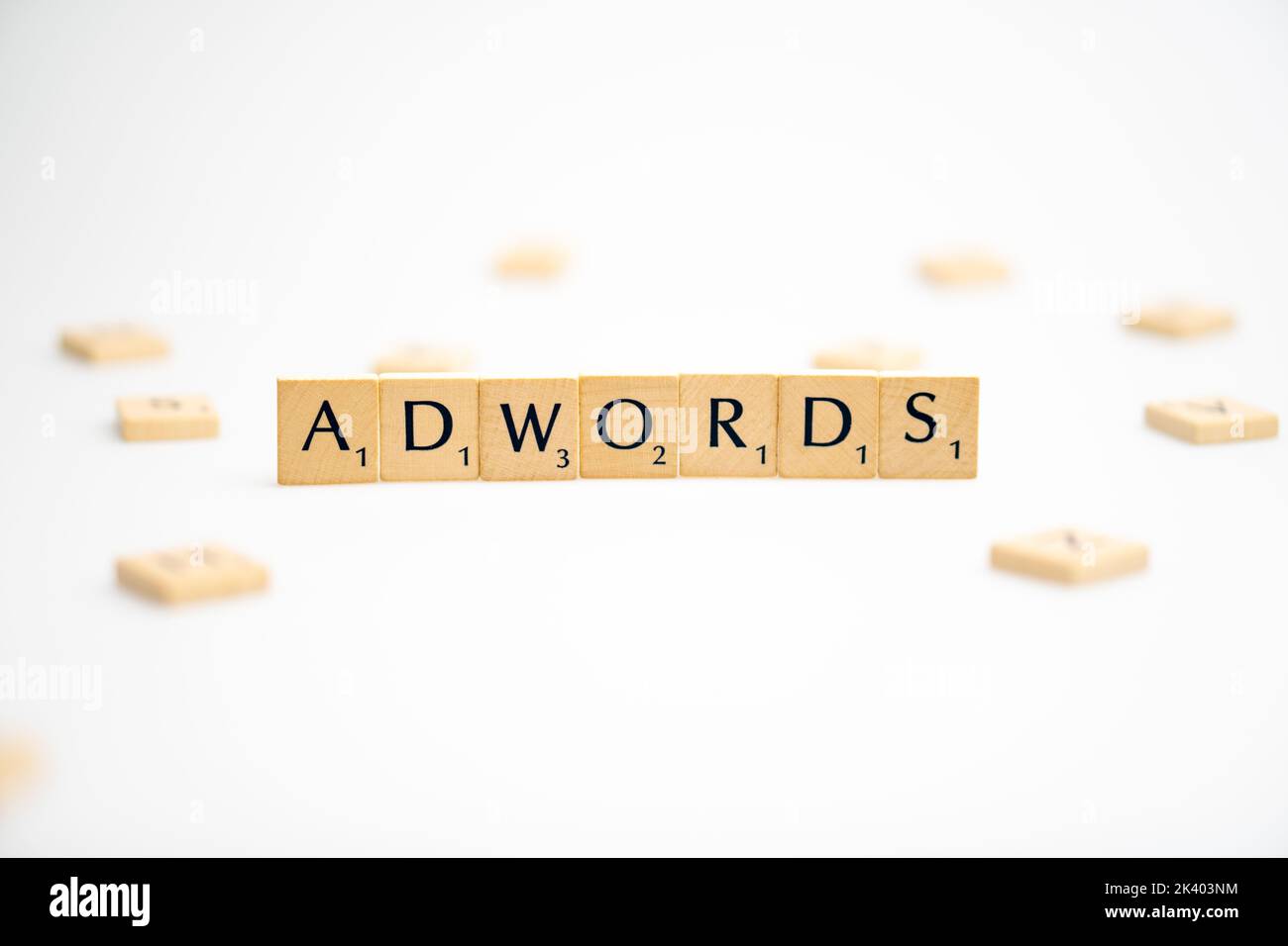 ADWORDS word written on white background. ADWORDS text on white for ...