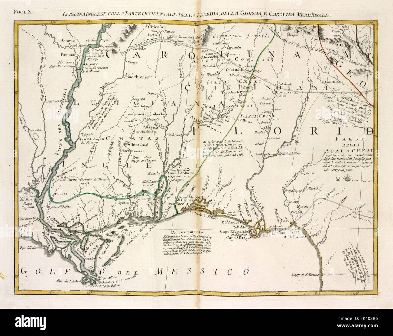 Luigiana Inglese, colla parte Occidentale, della Florida, della Georgia ...