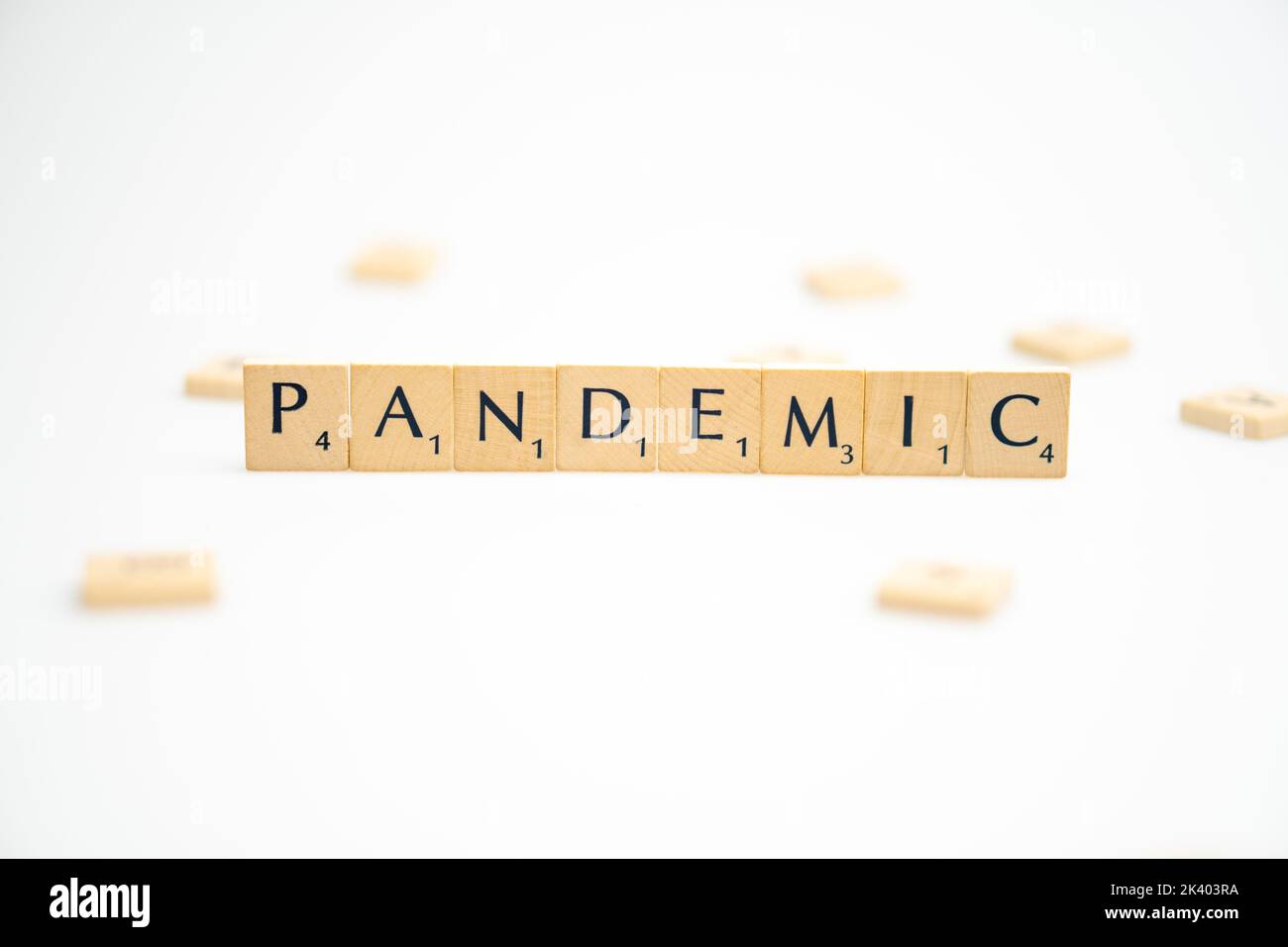 PANDEMIC word written on white background. PANDEMIC text on white for ...