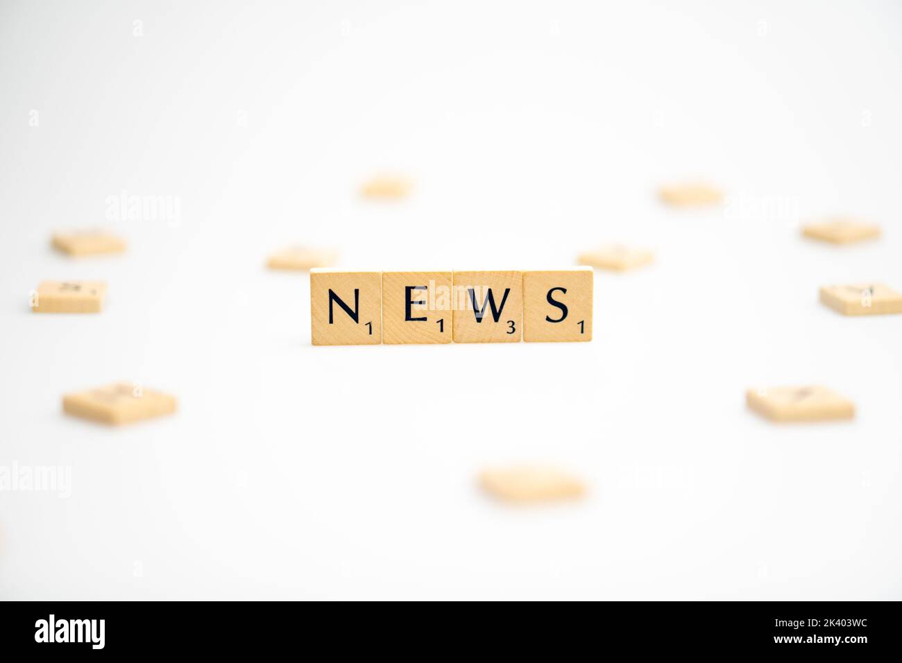 NEWS word written on white background. NEWS text on white for your ...