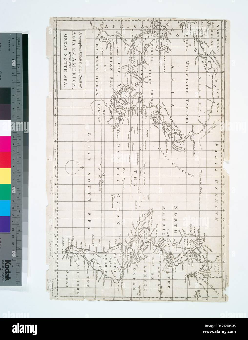 A compleat chart of the coast of Asia and America with the great South ...