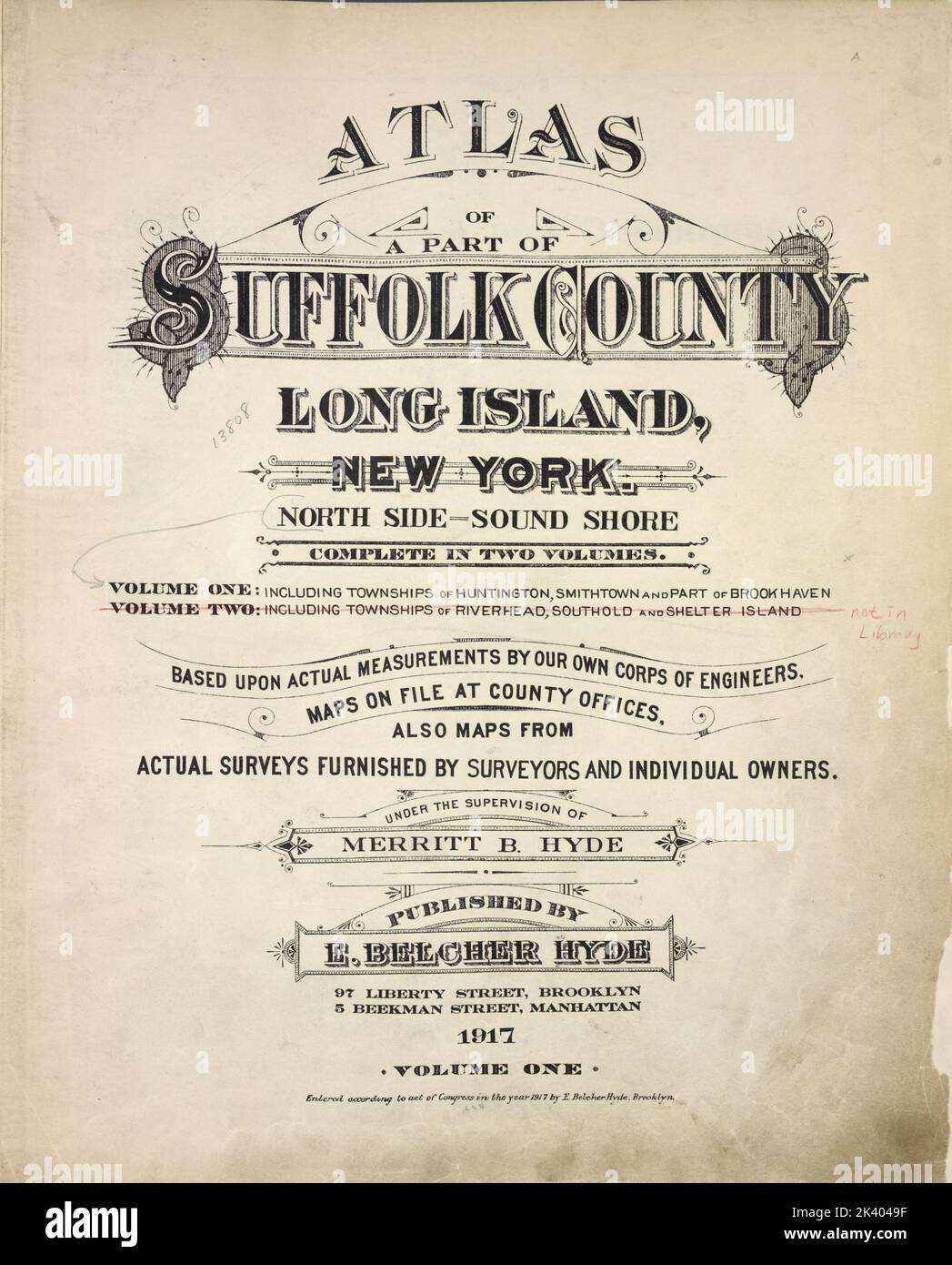 Atlas of a part of Suffolk County, Long Island, New York. South Side ...