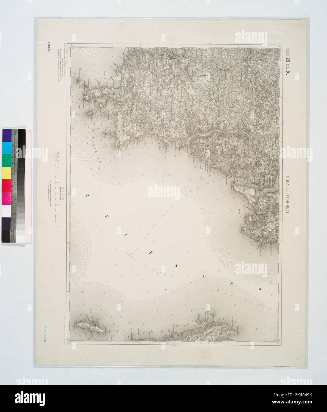 Pola und Lubenizze. Cartographic. Maps, Topographic maps. 1912. Lionel ...