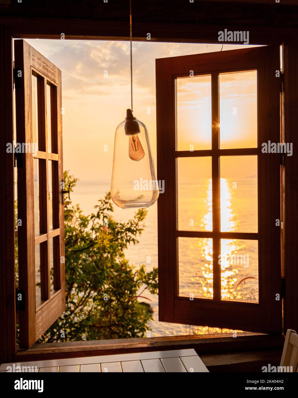 the restaurant at the cliffs looking out over the ocean of Fethiye ...