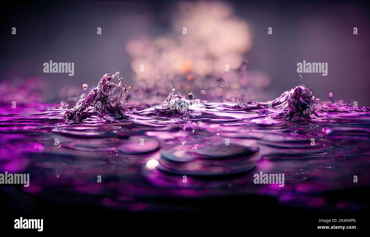 Colorful abstract background with splash waves art pattern. 3D style ...