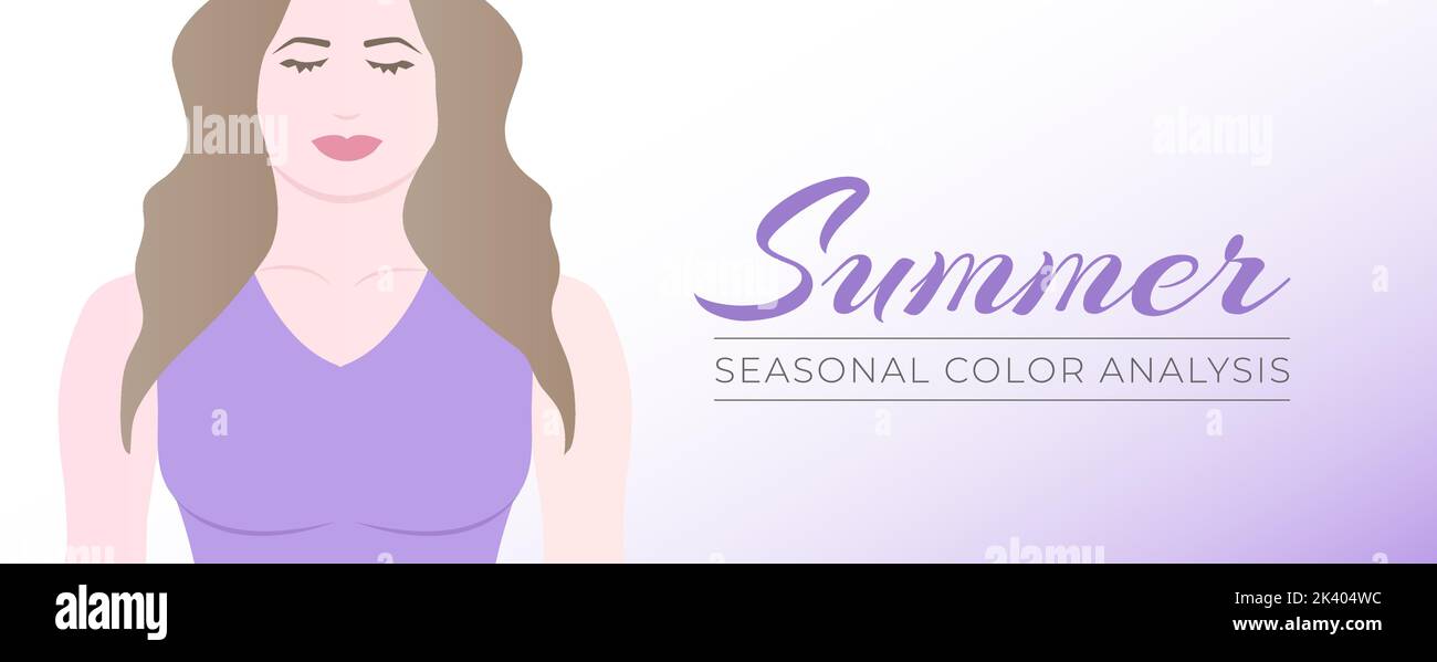Purple Seasonal Color Analysis Summer Banner Background Illustration ...