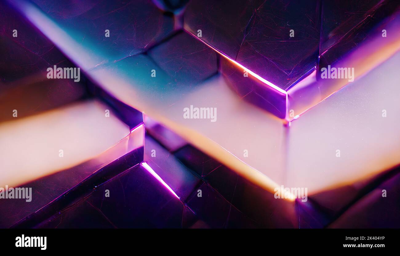 Colorful abstract background purple neon light art pattern. 3D style ...