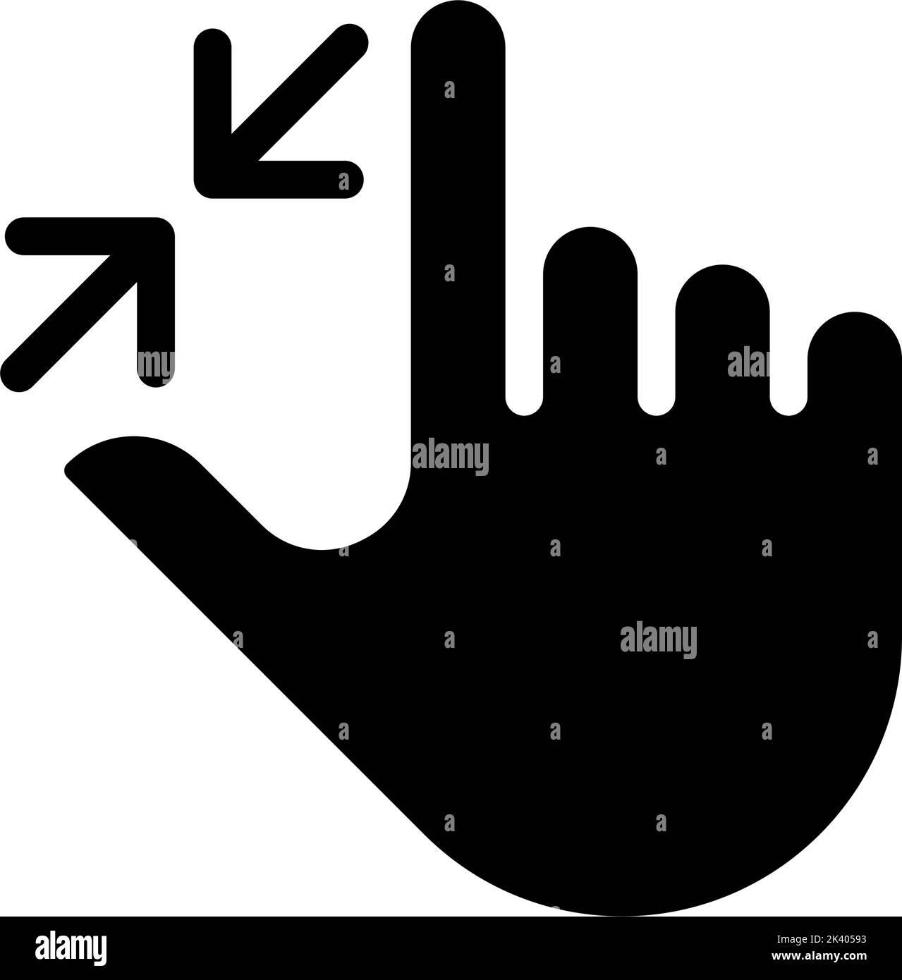 Zoom out gesture Stock Vector Images - Alamy