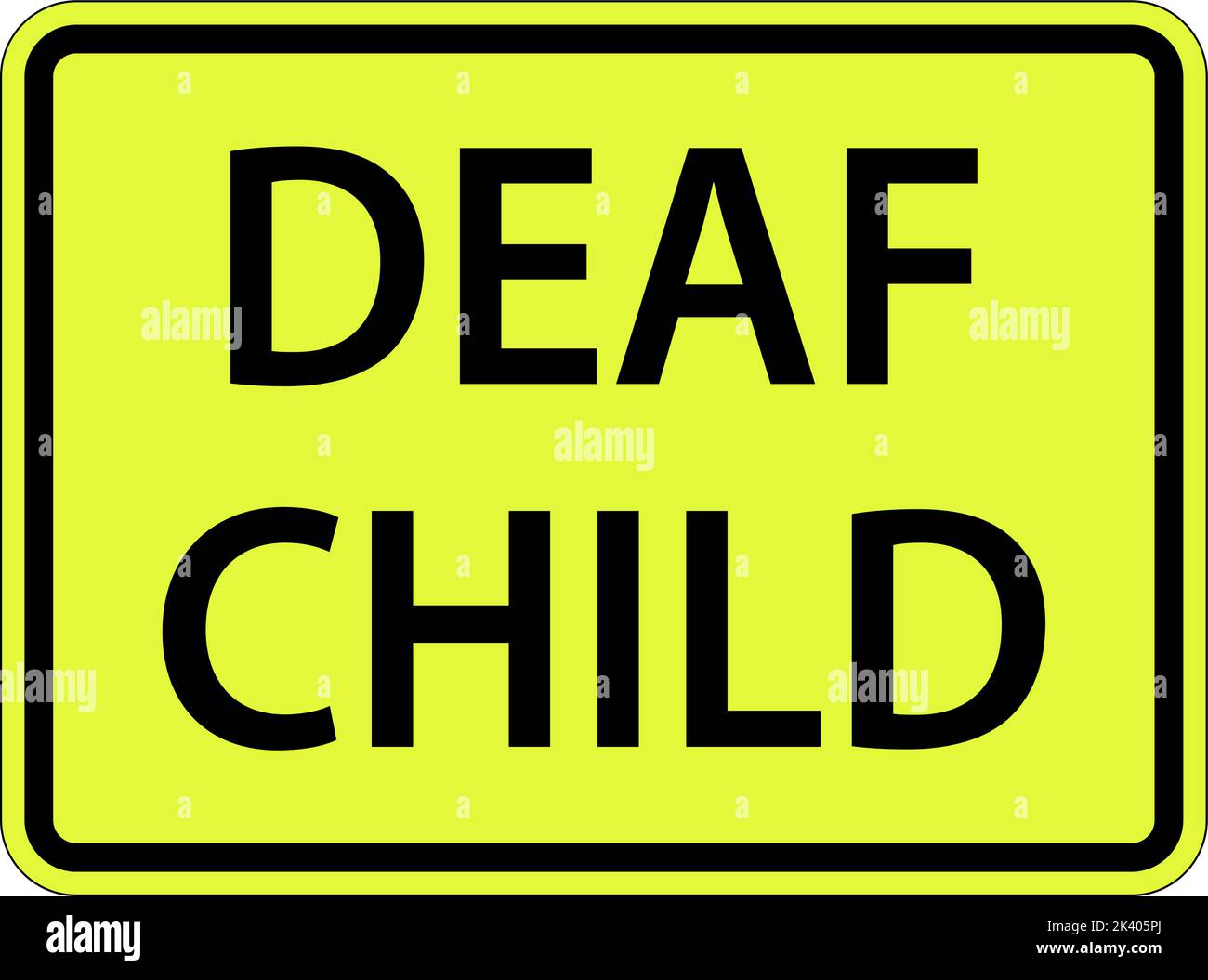 Deaf Child Sign On White Background Stock Vector Image & Art - Alamy