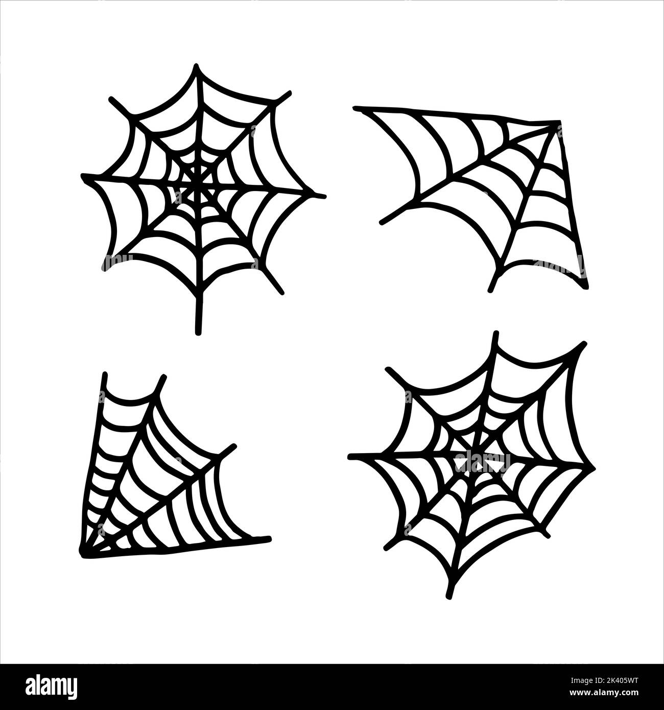 Black cobweb spider Stock Vector Images - Alamy