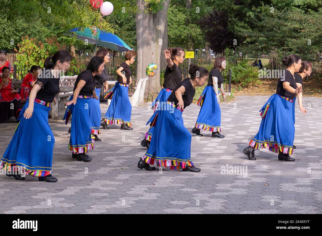 YUANJI-DANCE. Older Asian American women at a daily dance exercise ...