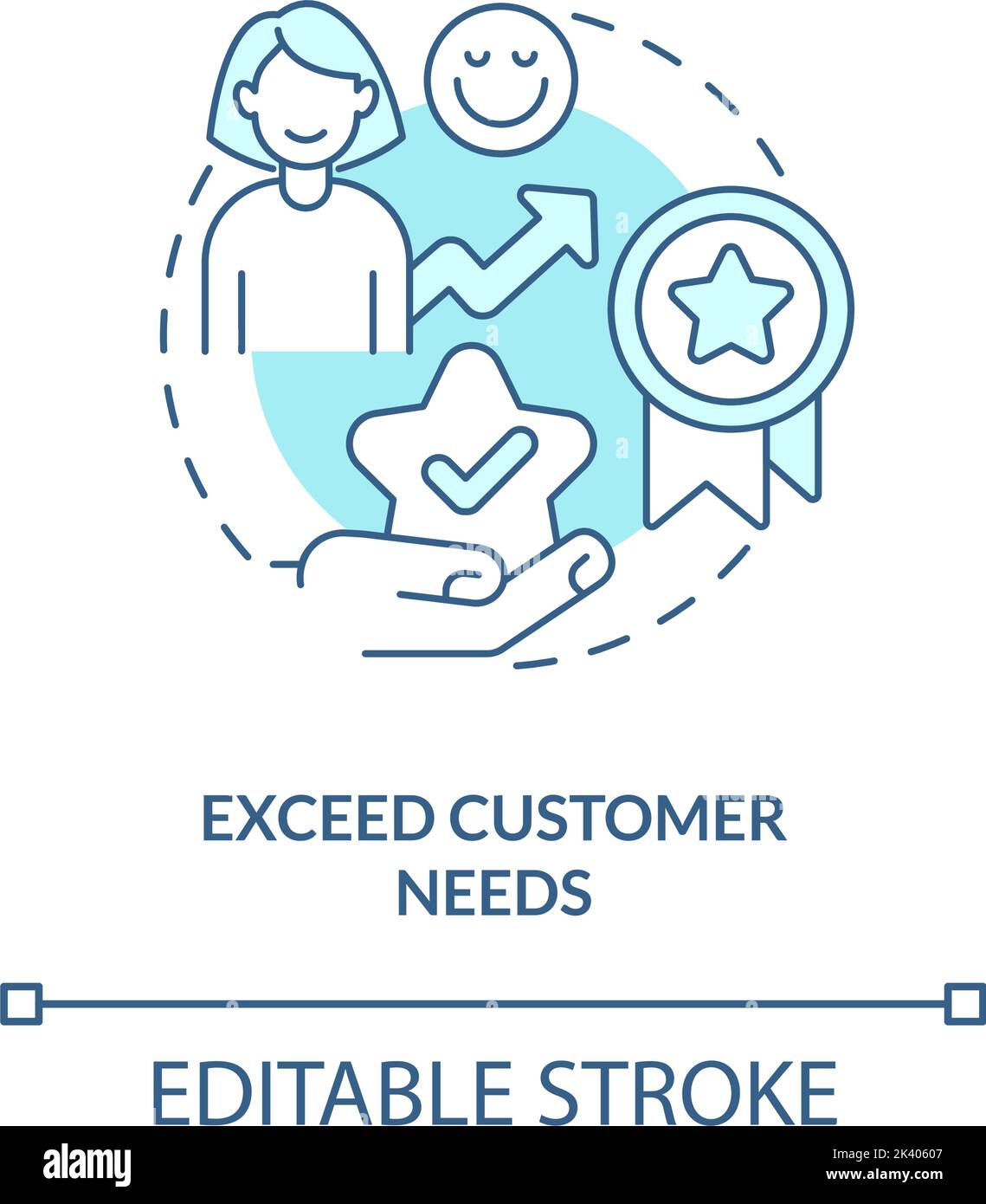 Exceed customer needs turquoise concept icon Stock Vector Image & Art ... Exceed customer needs turquoise concept icon Stock Vector Image & Art ...