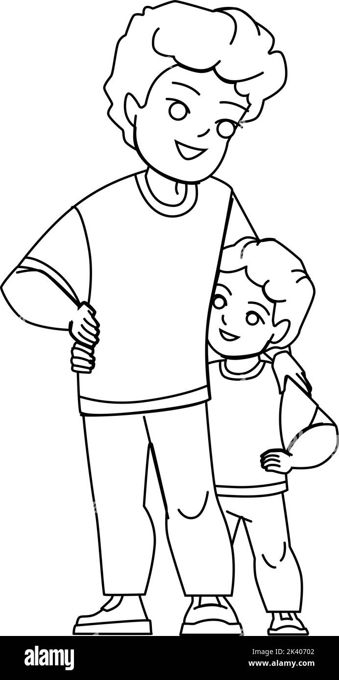 brother family vector Stock Vector Image & Art - Alamy