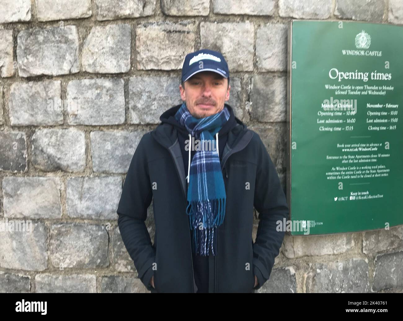 Darren Martin waits to enter as Windsor Castle and St George's Chapel ...