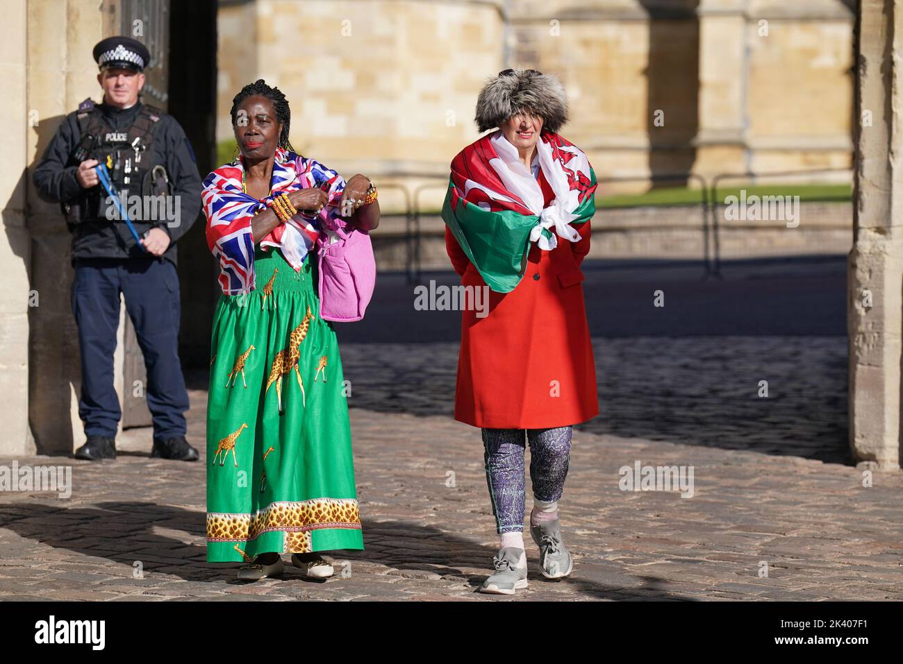Grace Gotharg and Anne Daley leaving after visiting Windsor Castle and ...