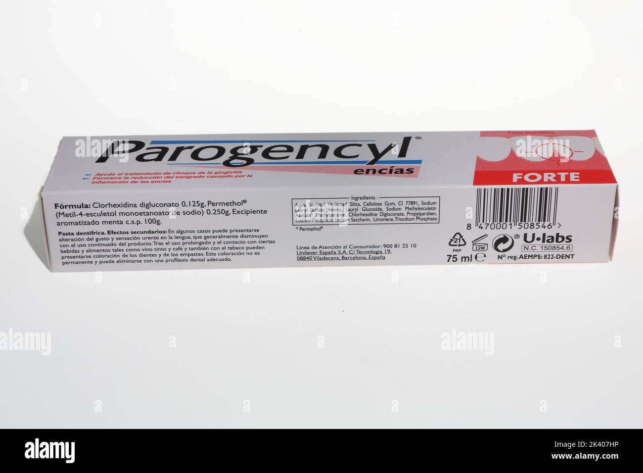 PAROGENCYL Forte Encias 75 ML Stock Photo - Alamy
