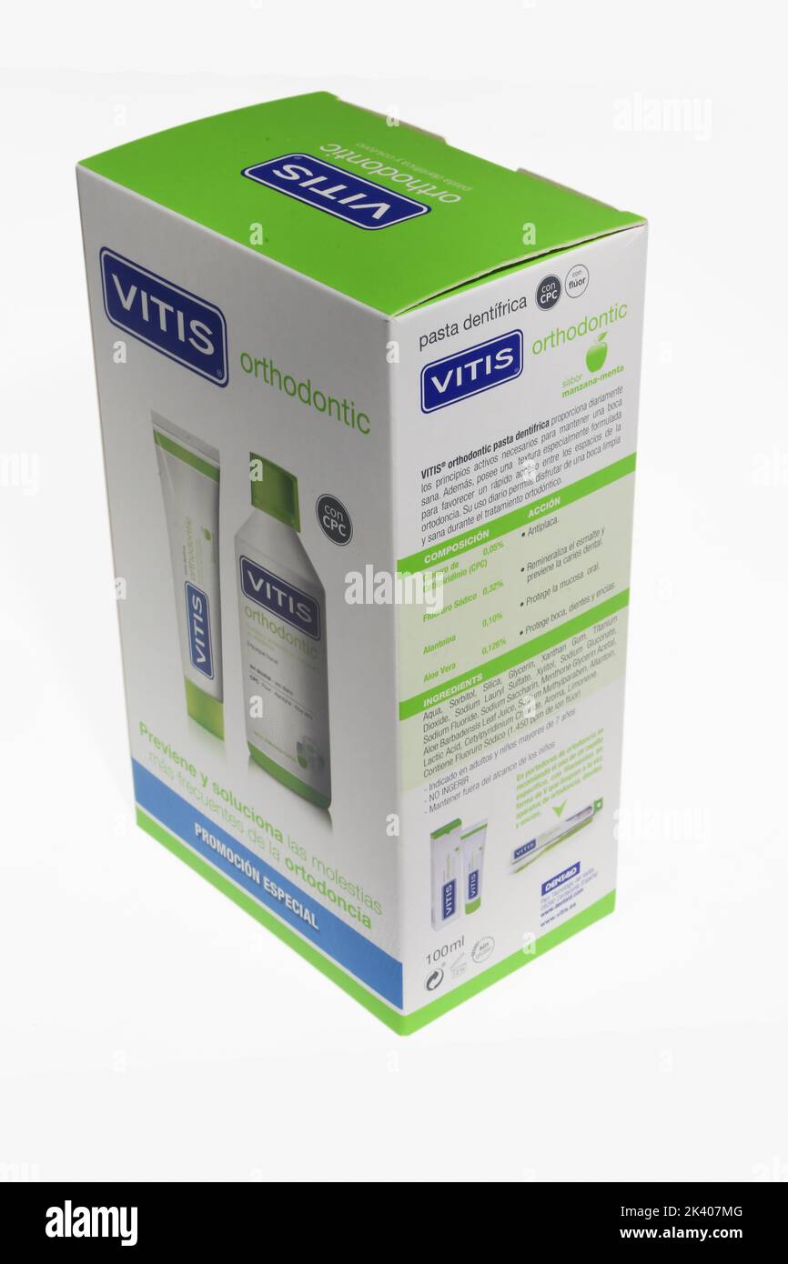 Vitis Orthodontic Pasta Dentífrica 100ml Set 2 Piezas Stock Photo - Alamy