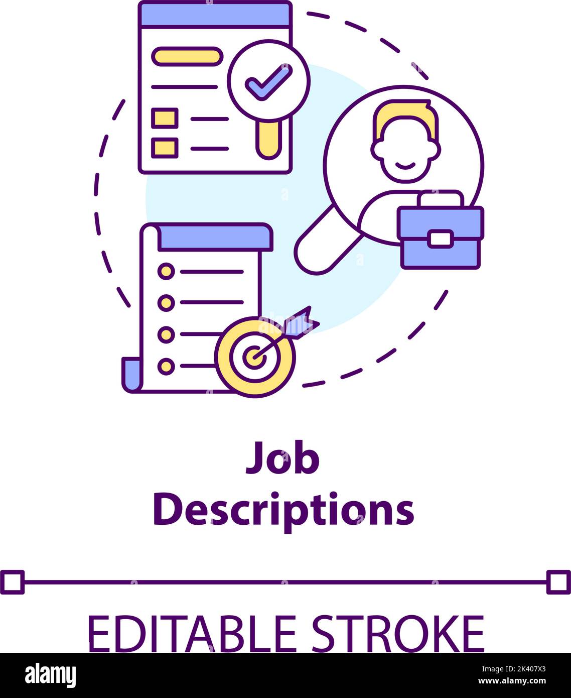 Job descriptions concept icon Stock Vector Image & Art - Alamy