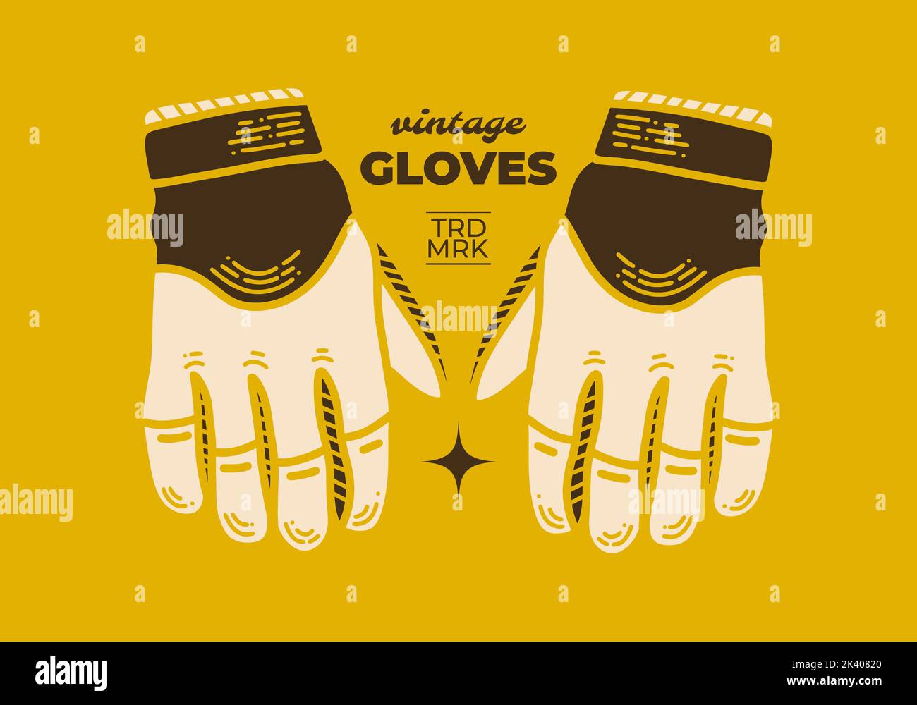 Hand worker in glove Stock Vector Images - Alamy