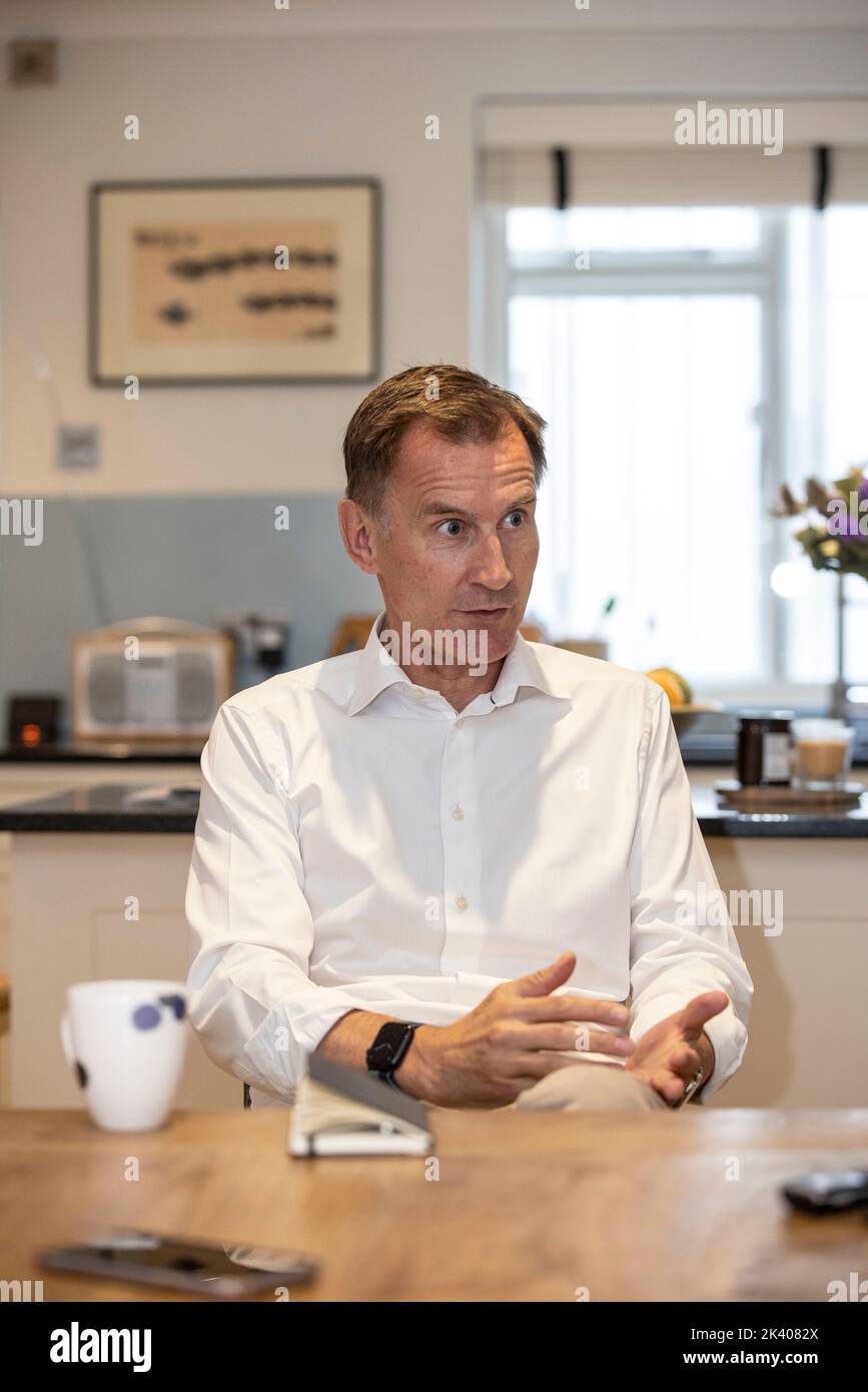 Jeremy Hunt, former Conservative Party Cabinet Minister at his home in ...
