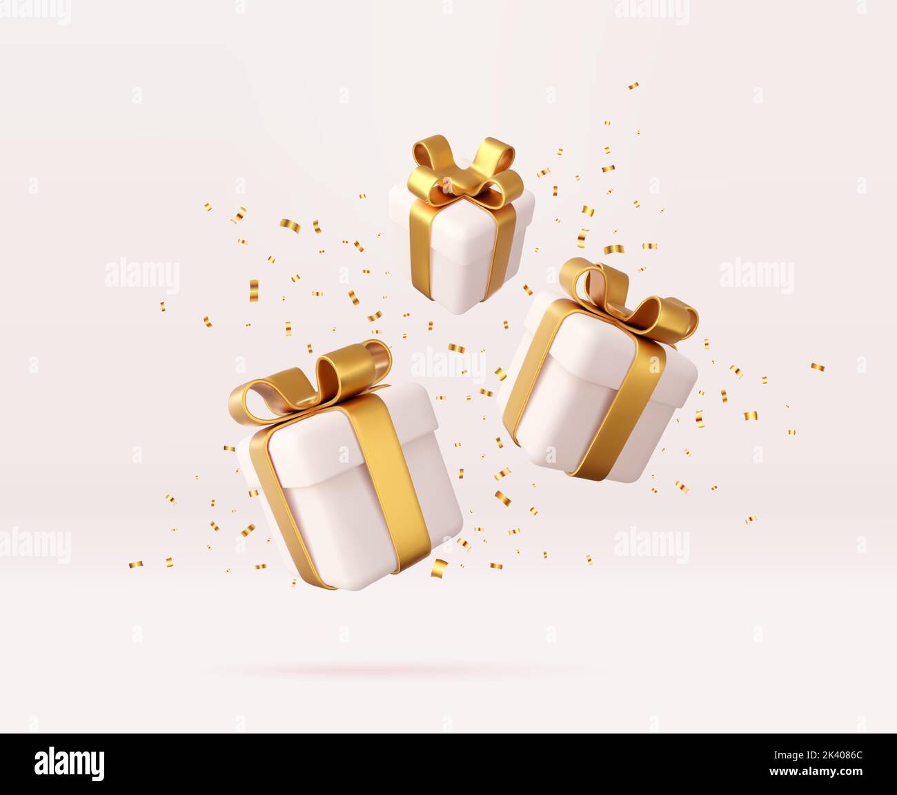 Luxury white gift boxes Stock Vector Images - Alamy