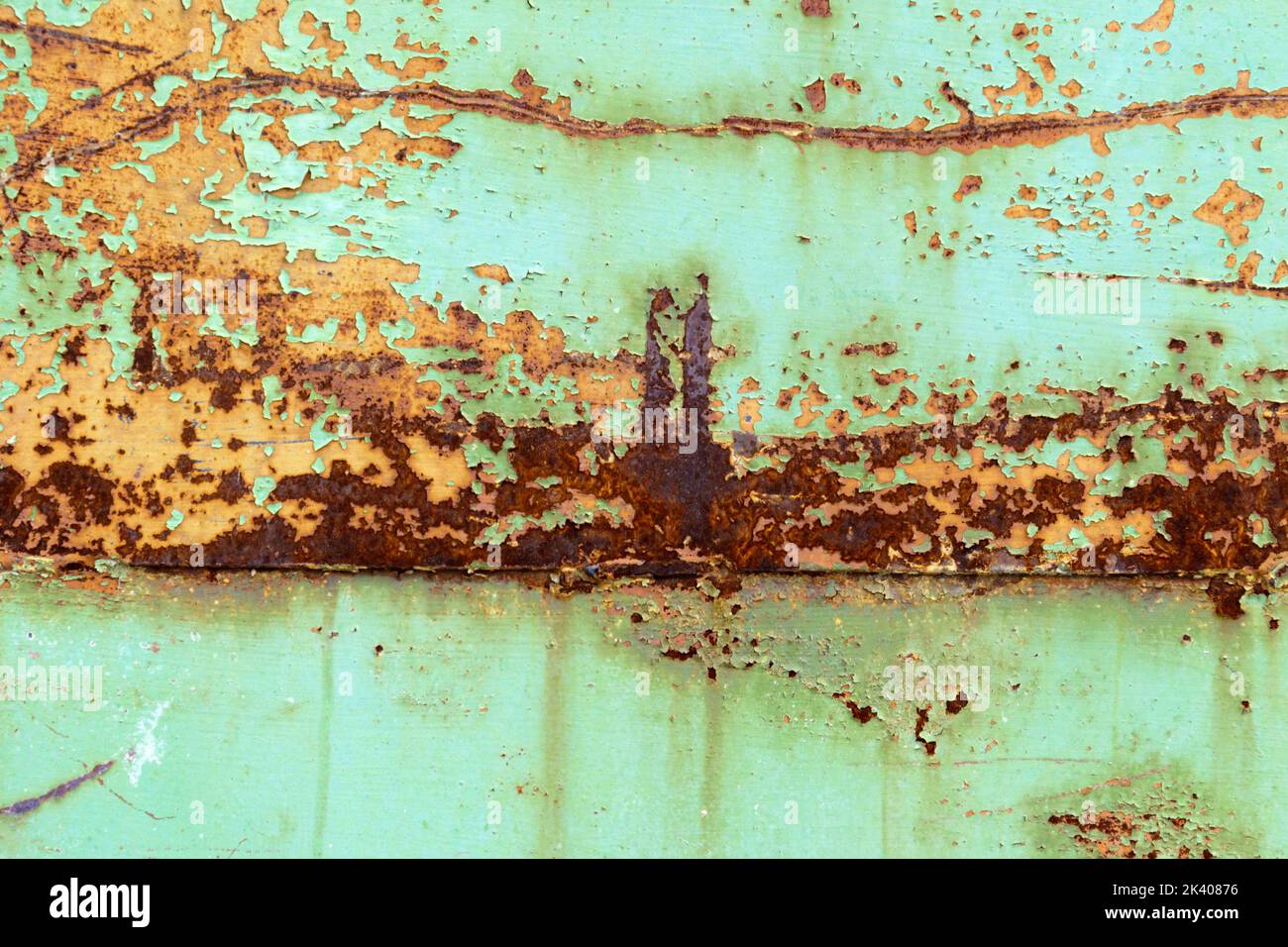 Green color old abstract iron background. Rusty metal texture surface ...