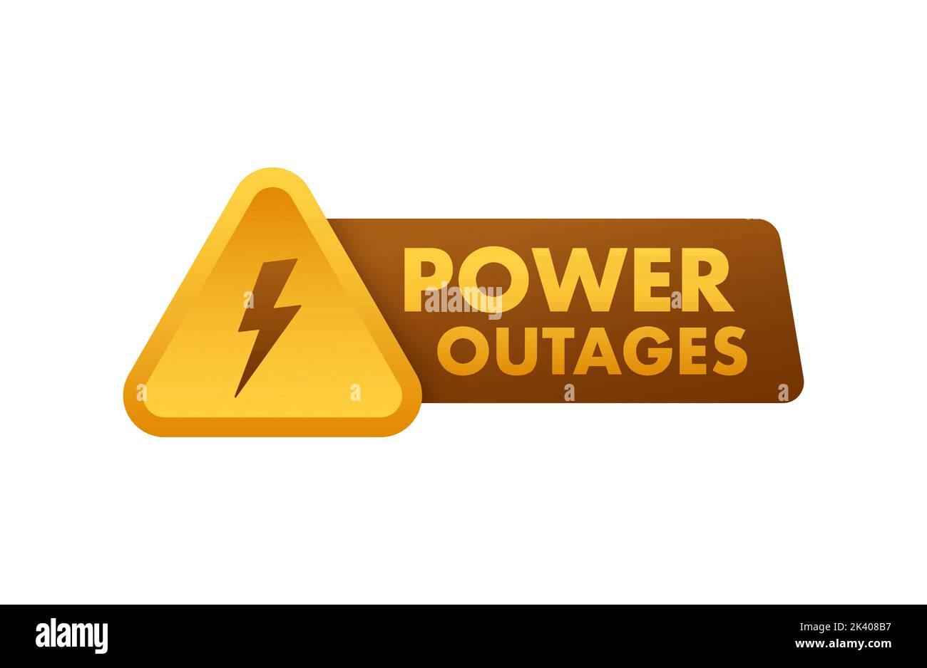 Power outages. Badge, icon, stamp, logo. Vector illustration Stock ...
