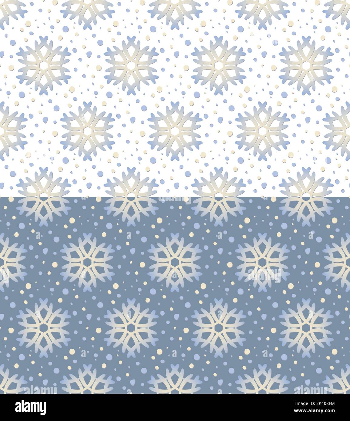 Snowflake seamless pattern. Mandala style Ornamental Grid, winter ...