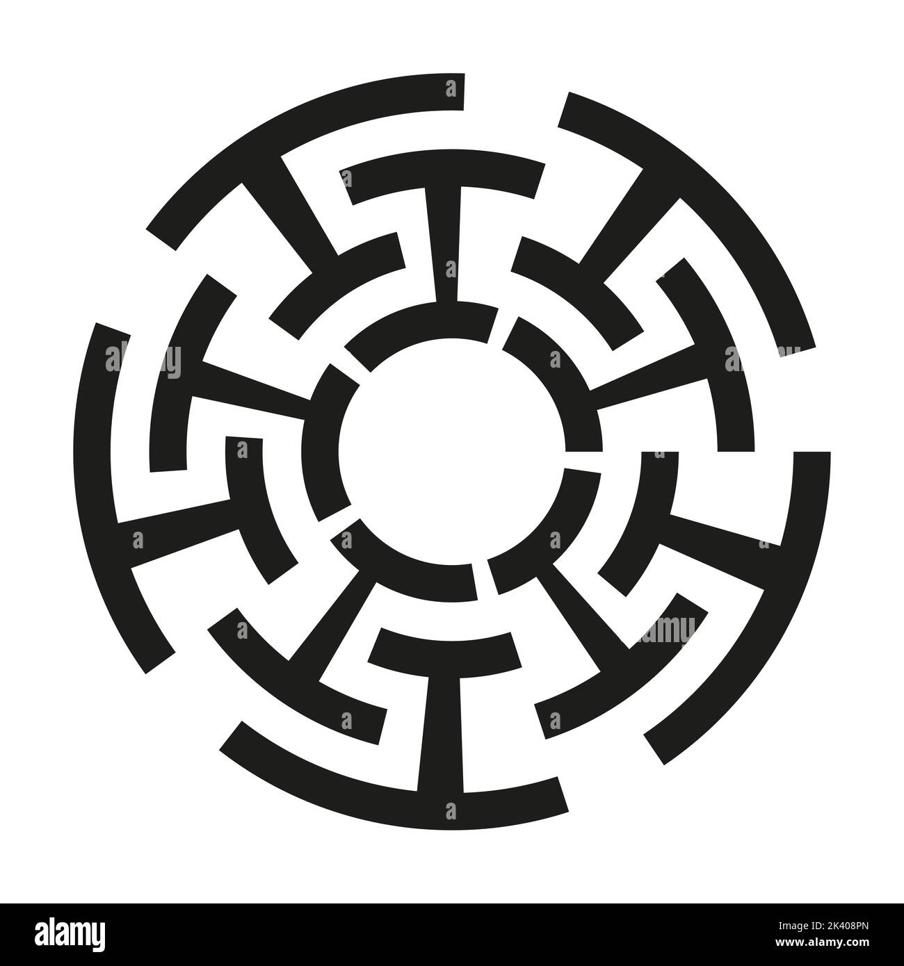 Ancient Greek key black frame pattern, round antique border from Greece ...