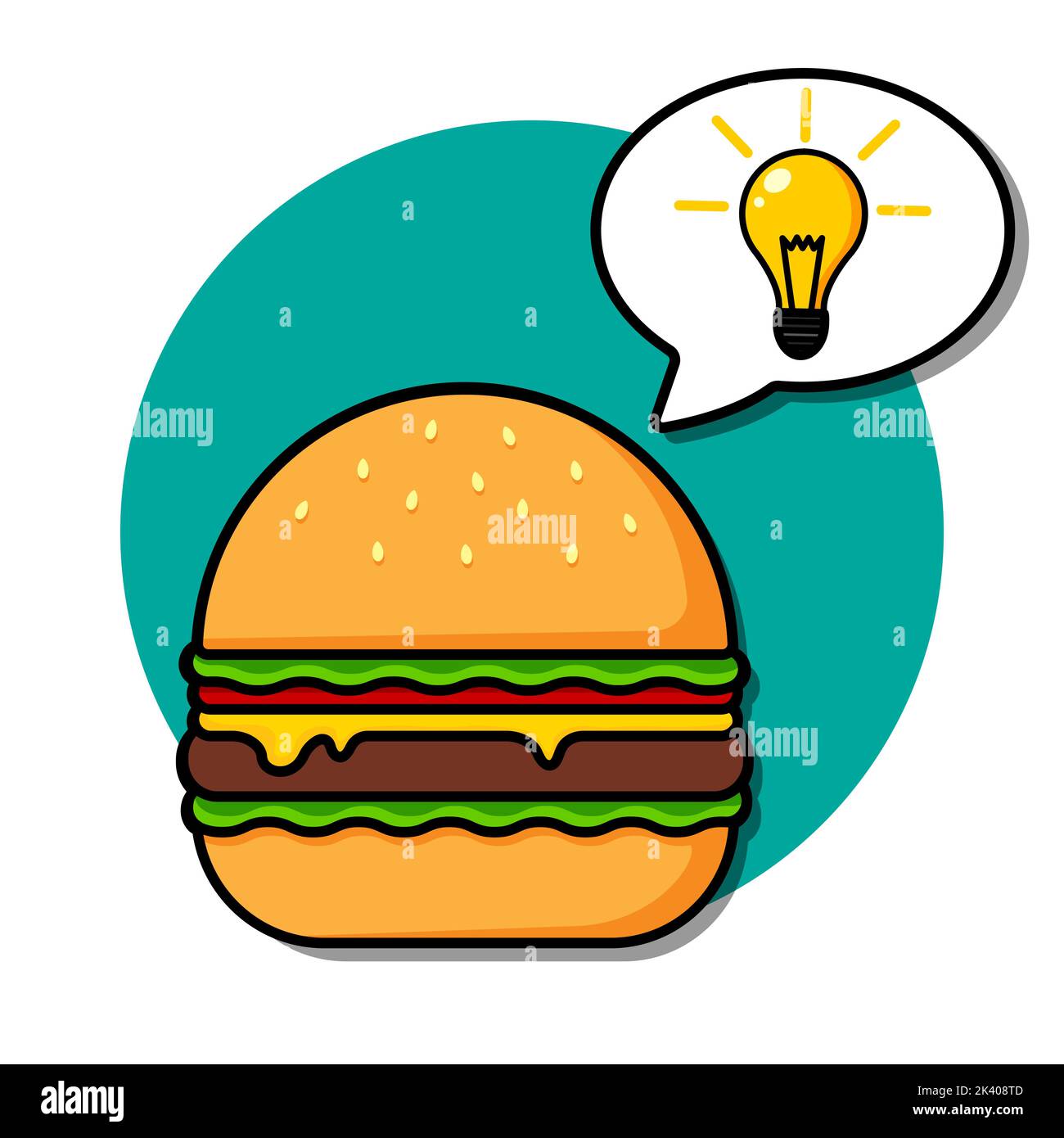 Chibi hamburger Stock Vector Images - Alamy