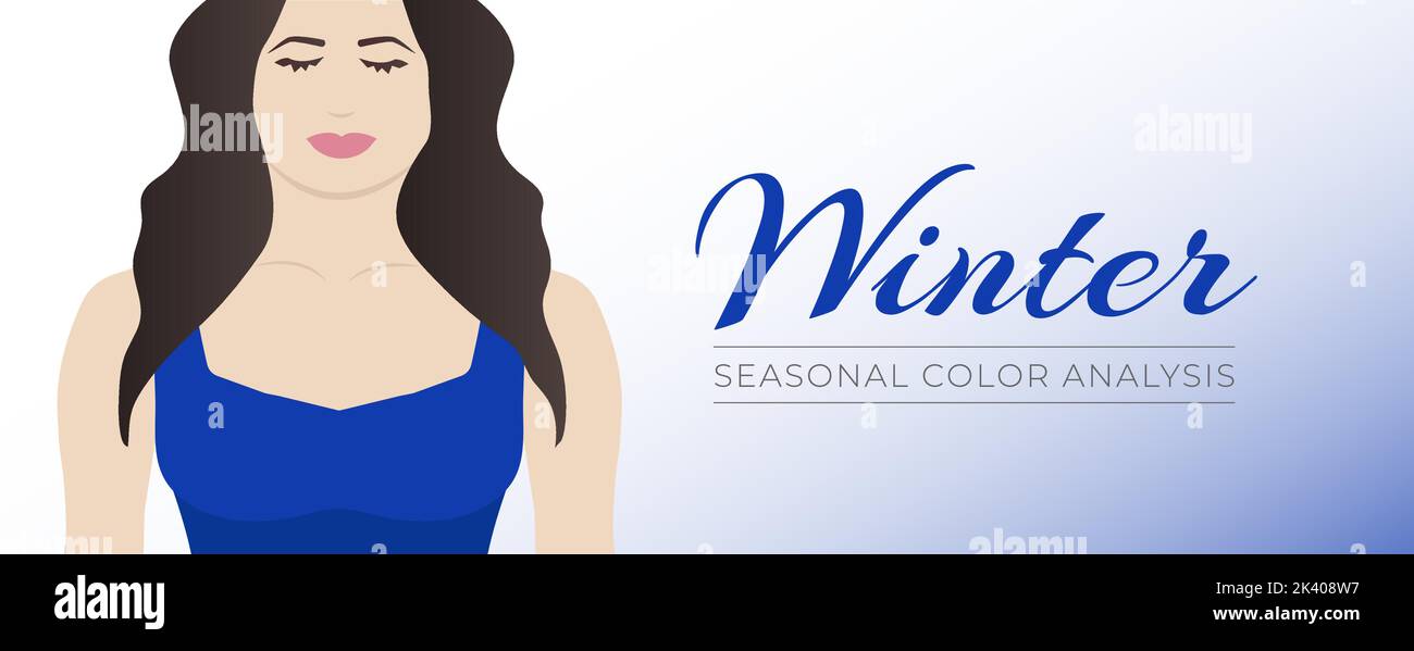 Blue Seasonal Color Analysis Winter Banner Background Illustration ...