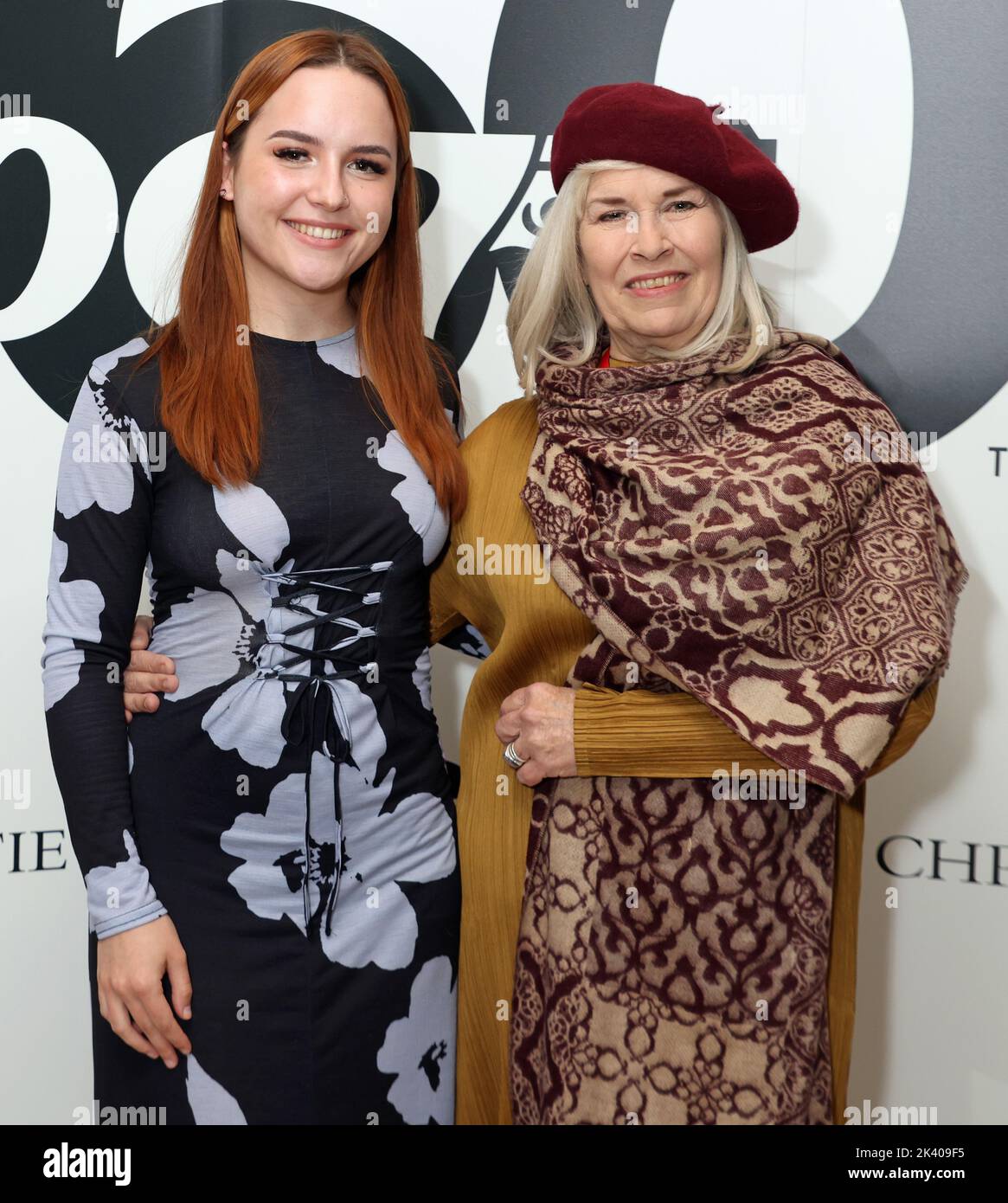Grace Arnold and Meg Simmonds arrive for the Sixty Years of James Bond ...