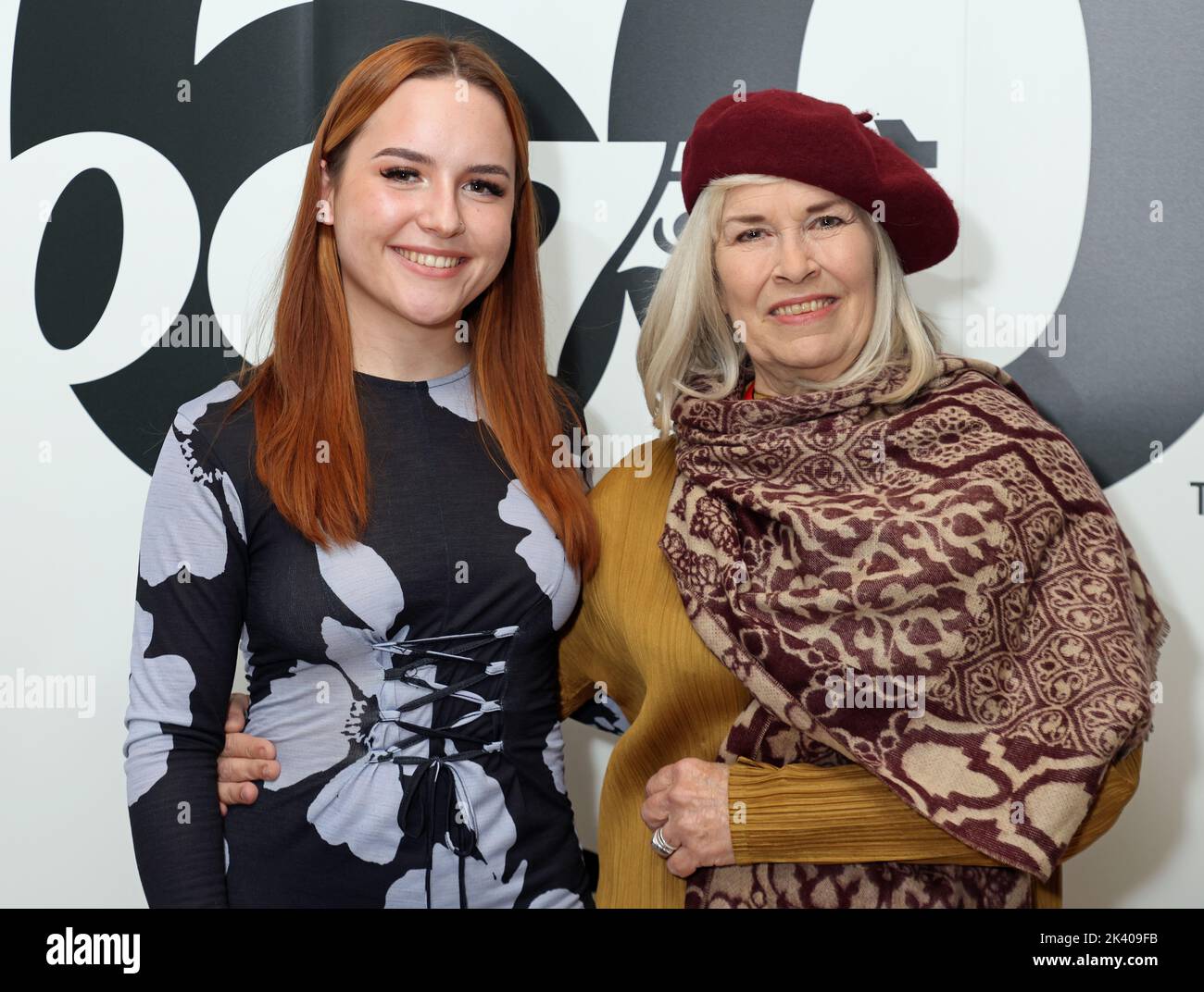 Grace Arnold and Meg Simmonds arrive for the Sixty Years of James Bond ...