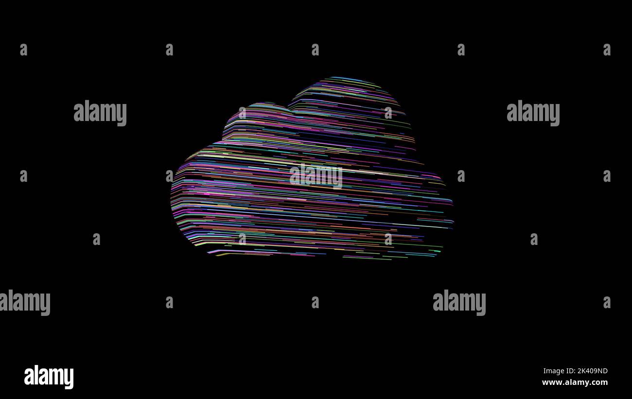 Meta Cloud, 3D illustration, symbol of cloud technology in modern ...