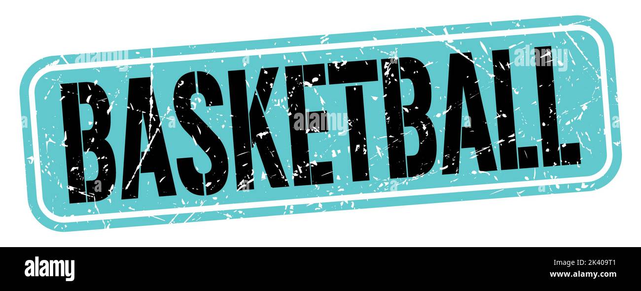 BASKETBALL text written on blue-black grungy stamp sign Stock Photo - Alamy