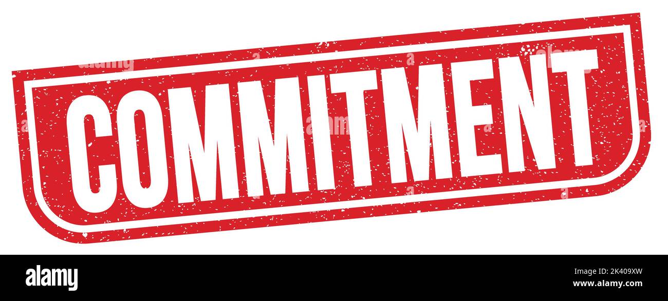 COMMITMENT text written on red grungy stamp sign Stock Photo - Alamy