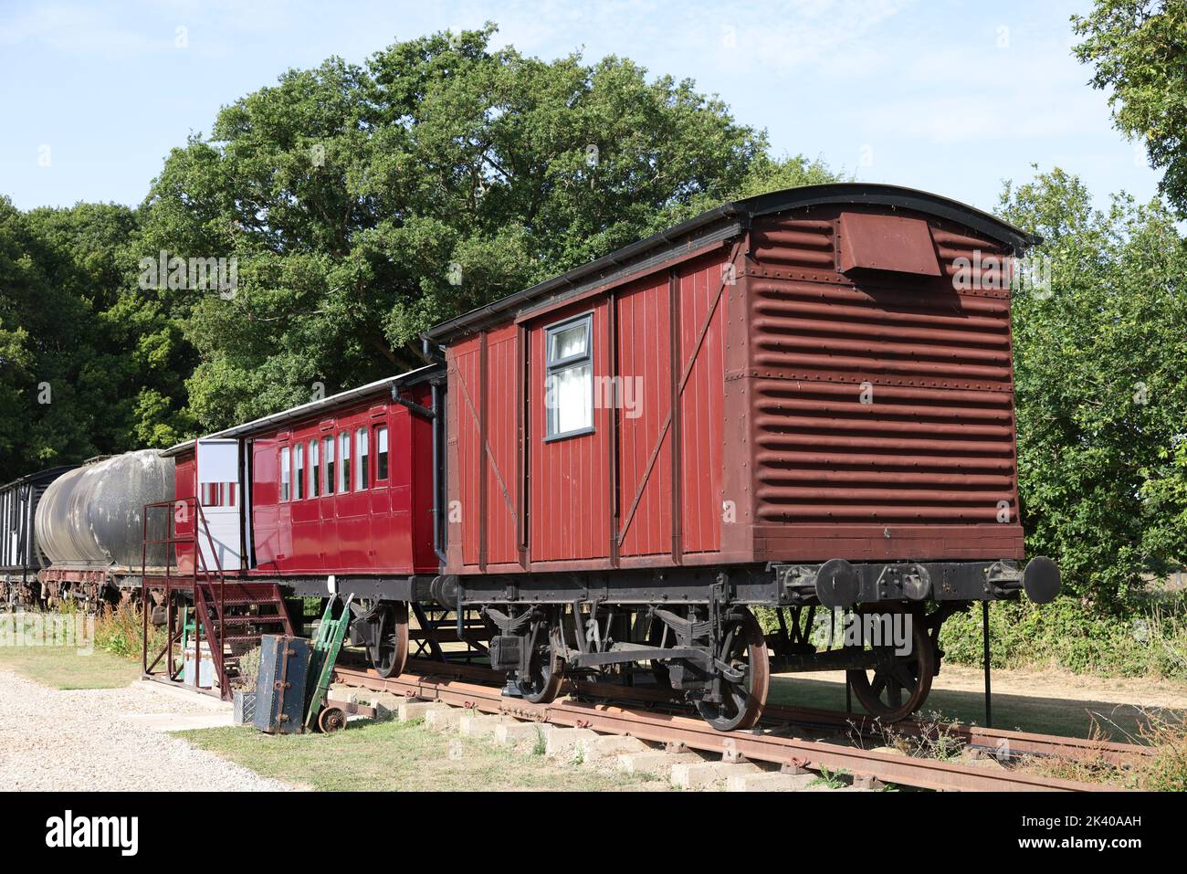 James Waters (with Dad Robin) alongside the 1880s train carriage which ...