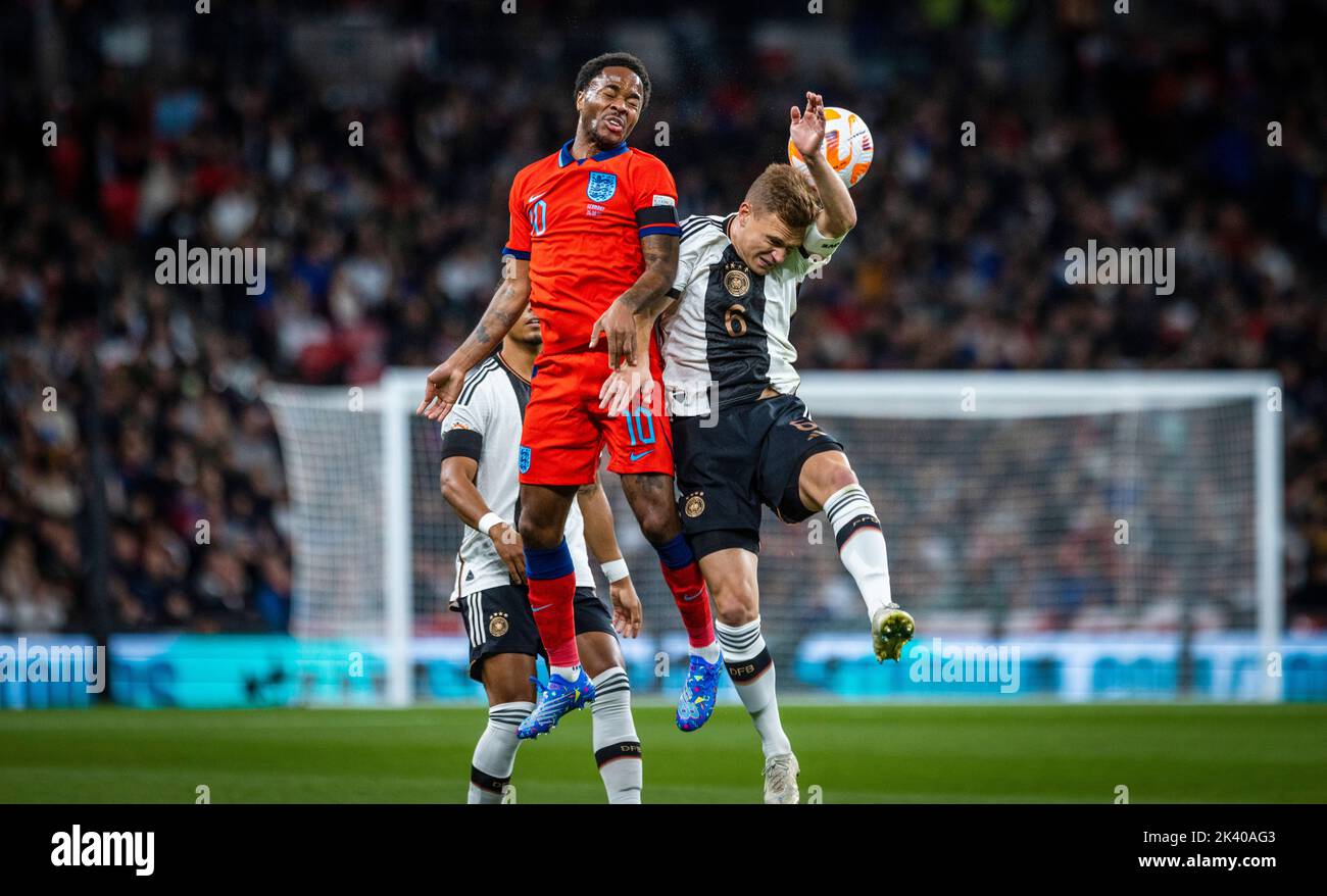 London, 26.09.2022 Raheem Sterling (England) Joshua Kimmich ...