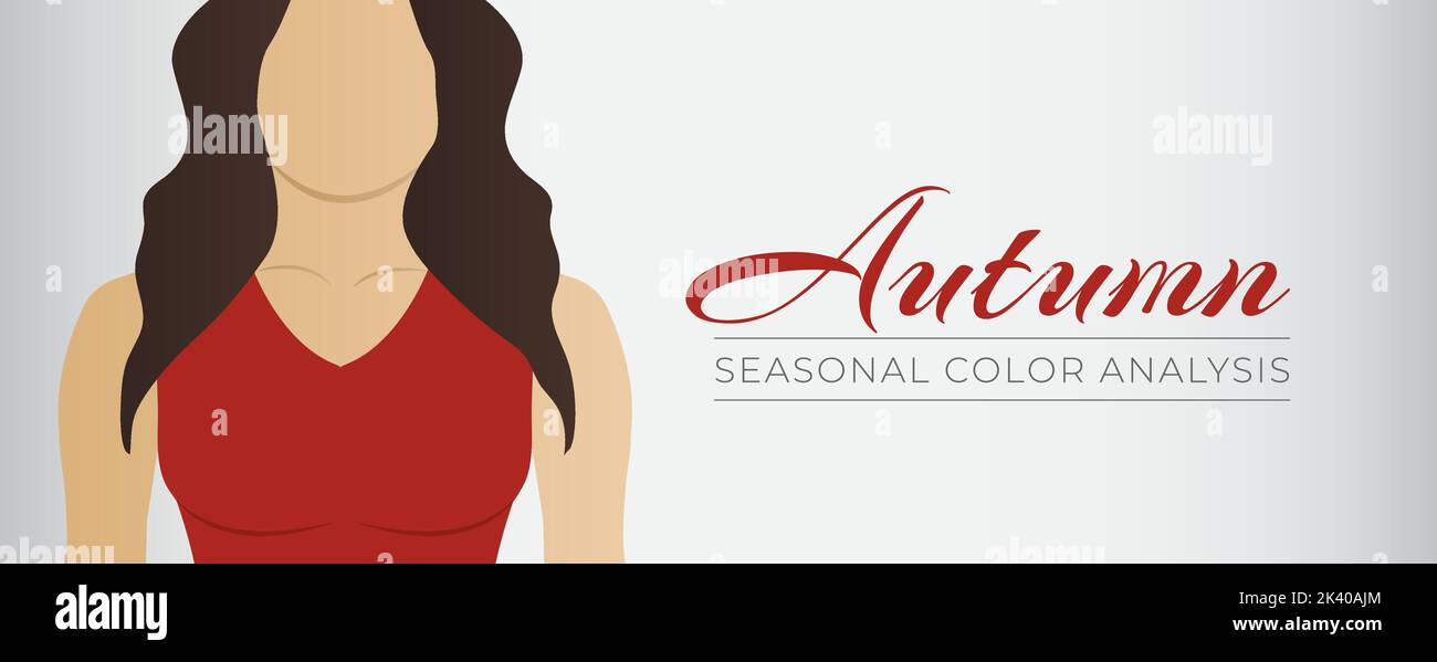 Seasonal Color Analysis Autumn Banner Illustration Stock Vector Image ...