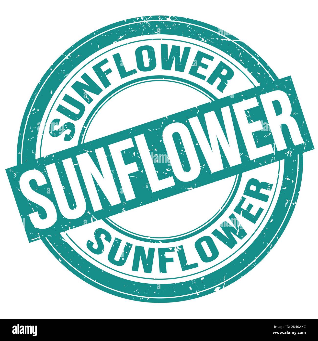 SUNFLOWER text written on blue round grungy stamp sign Stock Photo - Alamy