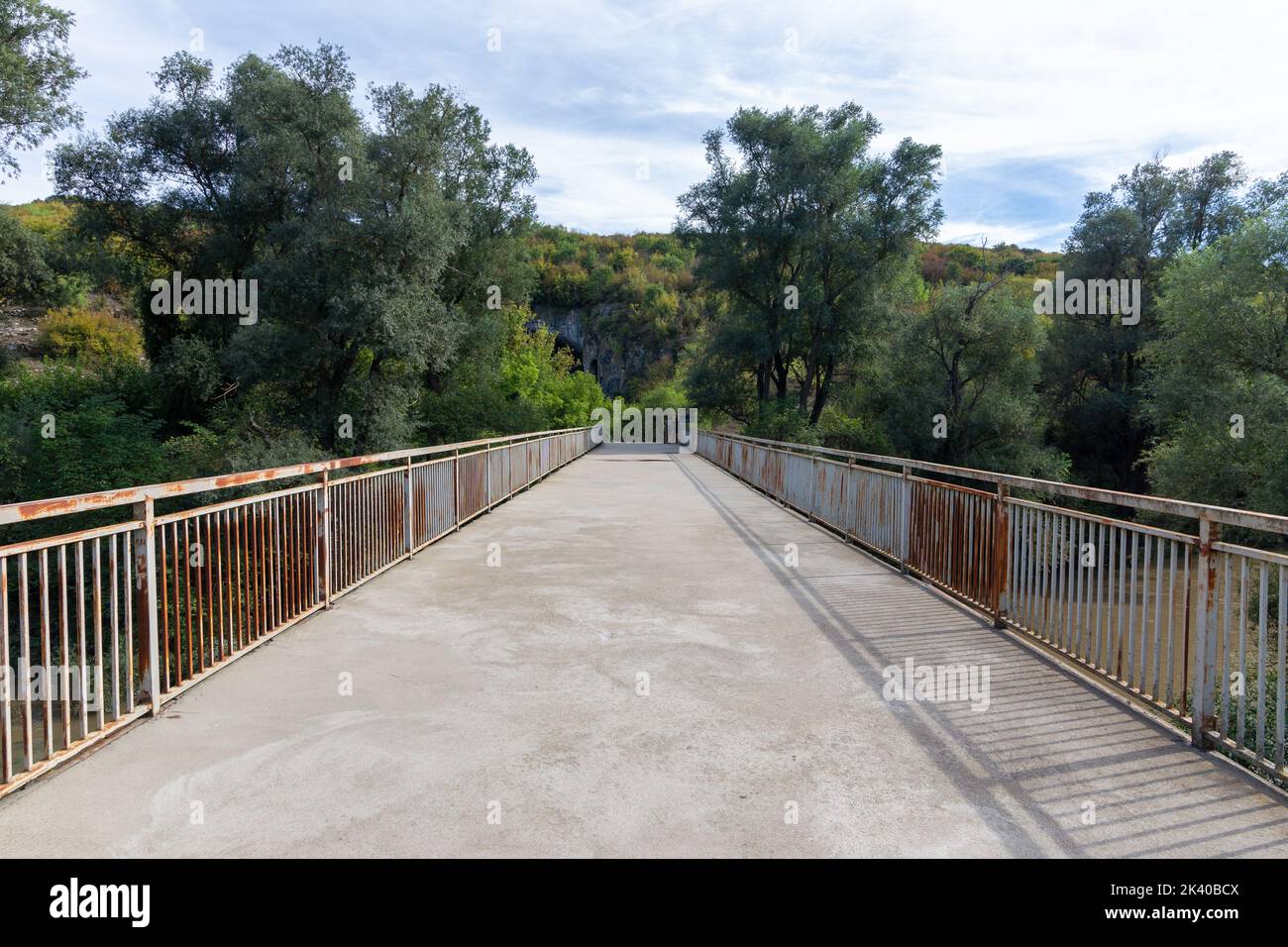 The giant Devetashka Cave with amazing ecosystem inside. Located near ...