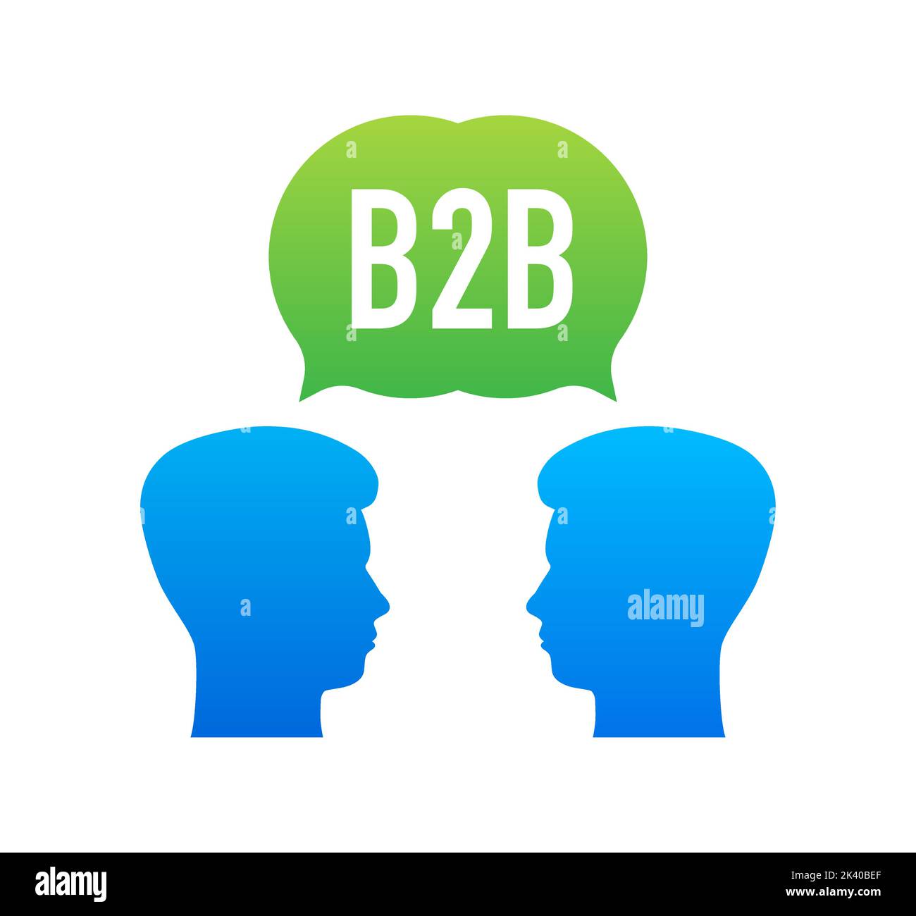 B2B sales person selling products. Business-to-business sales, B2B ...