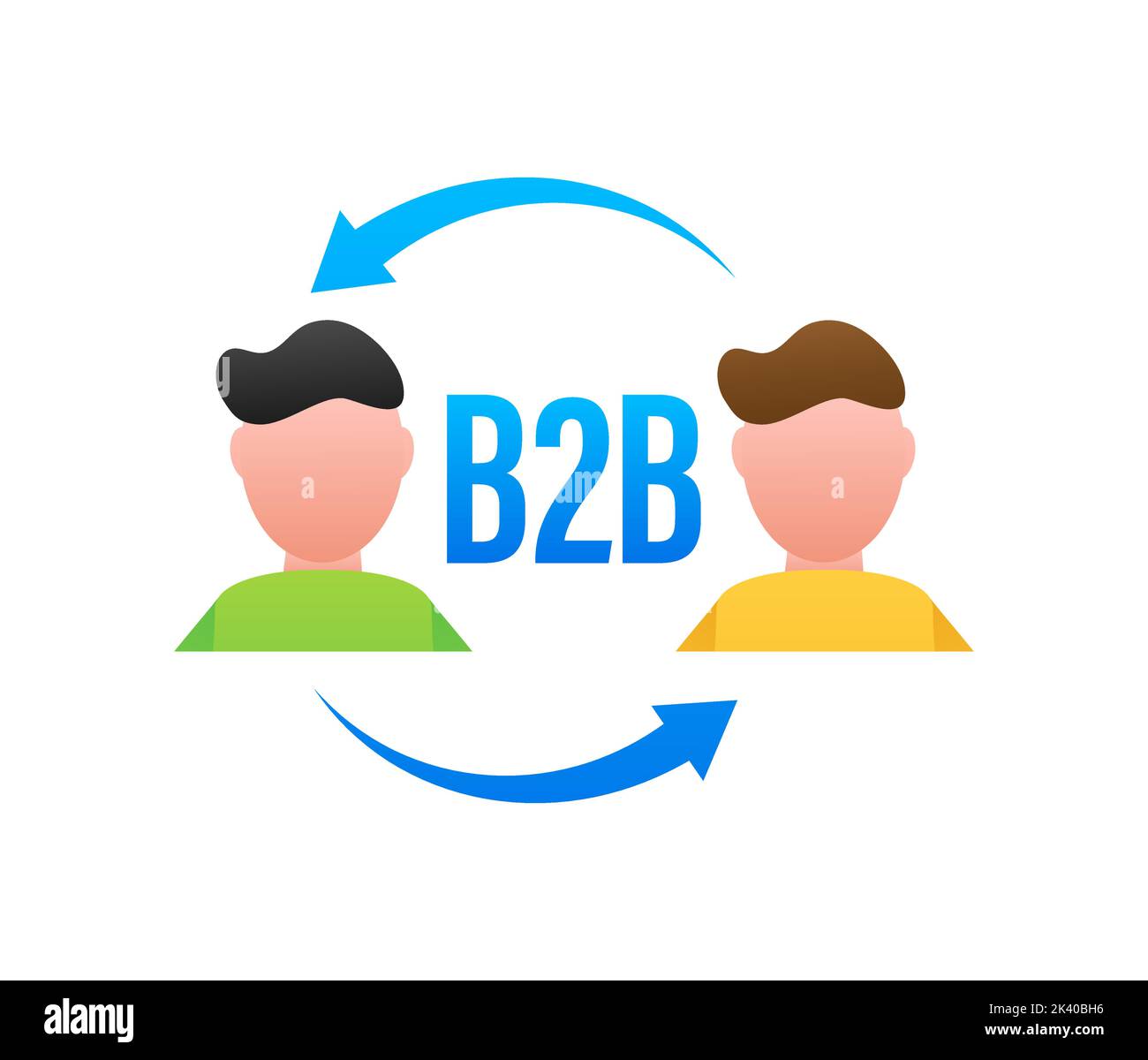 B2B sales person selling products. Business-to-business sales, B2B ...