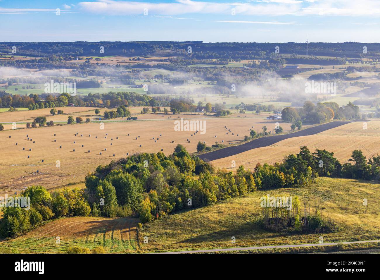 Aerial view at a rural landscape Stock Photo - Alamy