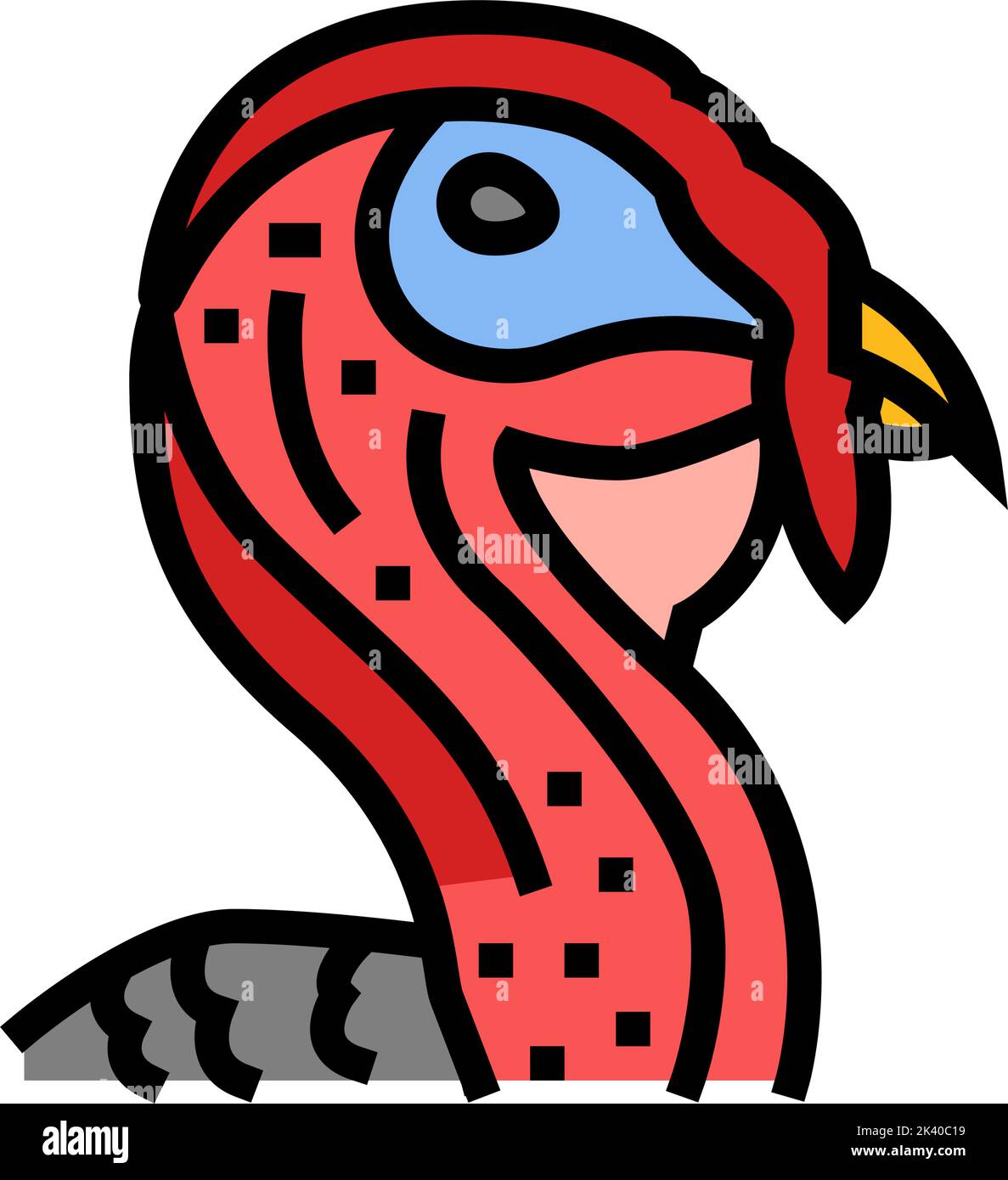 turkey animal zoo color icon vector illustration Stock Vector Image ...