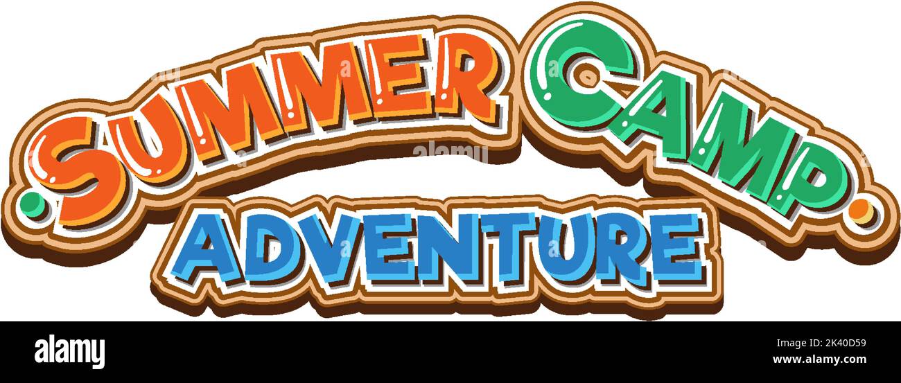 Font design for word summer camp illustration Stock Vector Image & Art ...